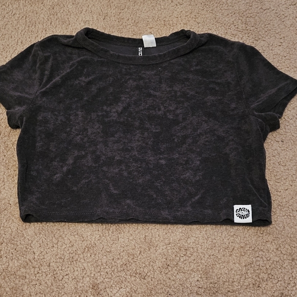 H&M | Tops | Hm Crop Top Terry Cloth Material Medium | Poshmark
